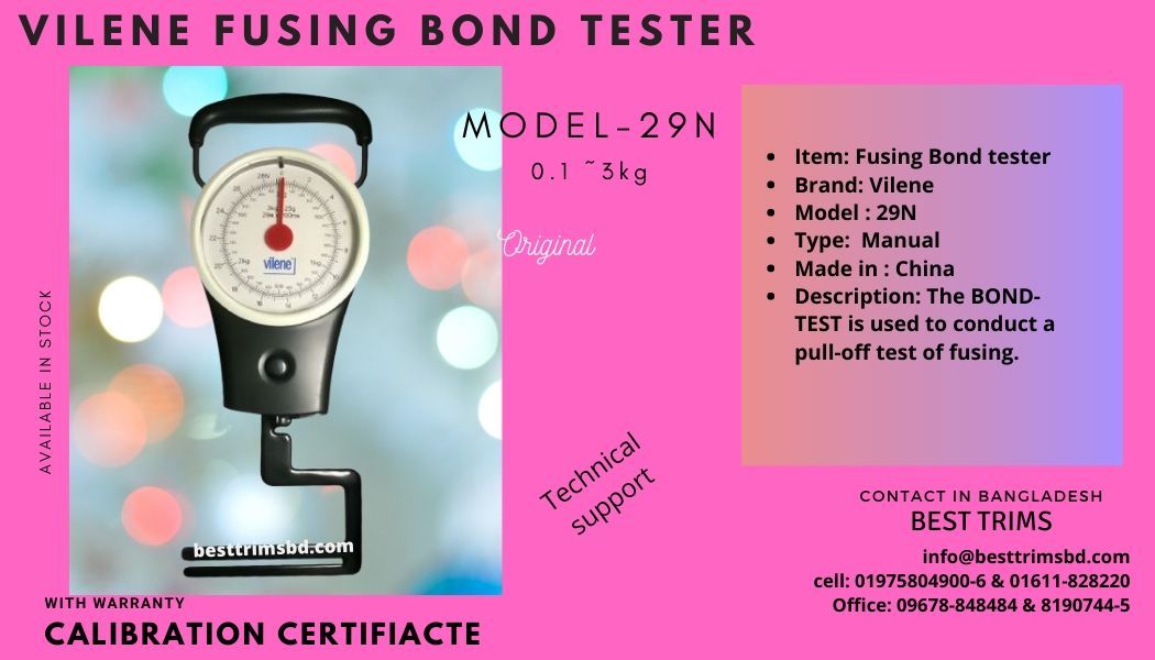 Vilene 3kg fusing bond tester
