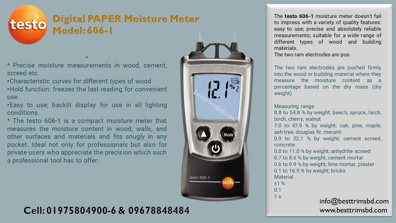 Paper Moisture Meter Testo 606-1